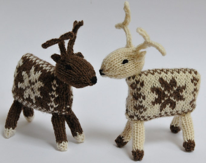 Knitted Reindeer Knitting Pattern - Etsy