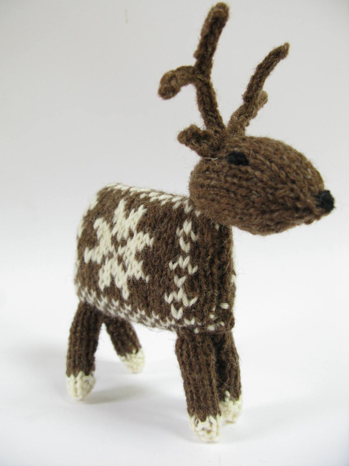 Knitted Reindeer Knitting Pattern | Etsy