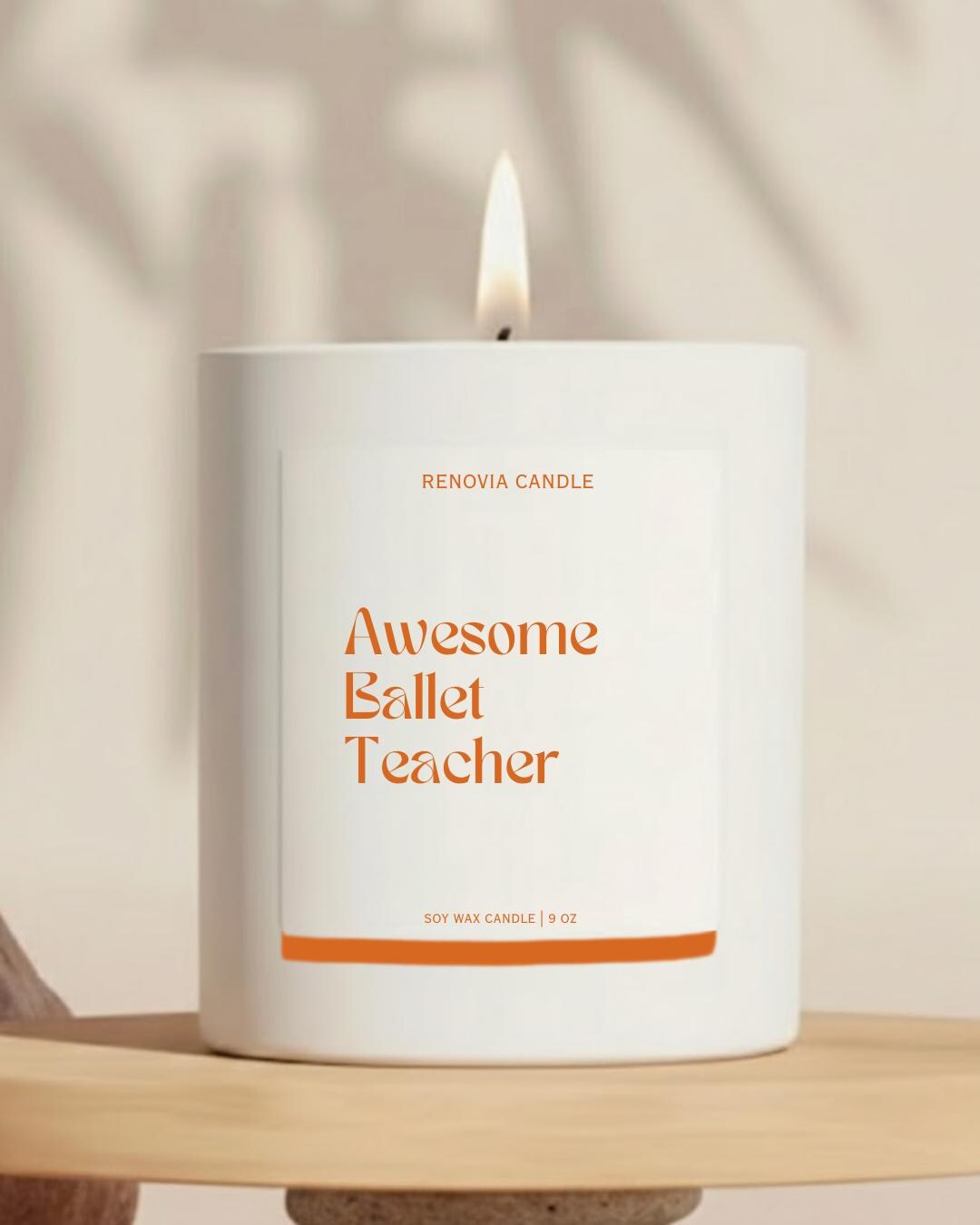 Ballet Teacher Gift Candle Gift for Appreciation Dance Teacher Gift - Etsy