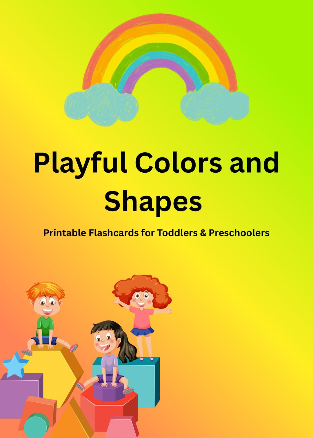 Playful Colors and Shapes (printable Flashcards for Toddlers and ...