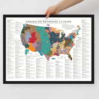 American Food Atlas Map: Regional Cuisine by County (digital Download ...