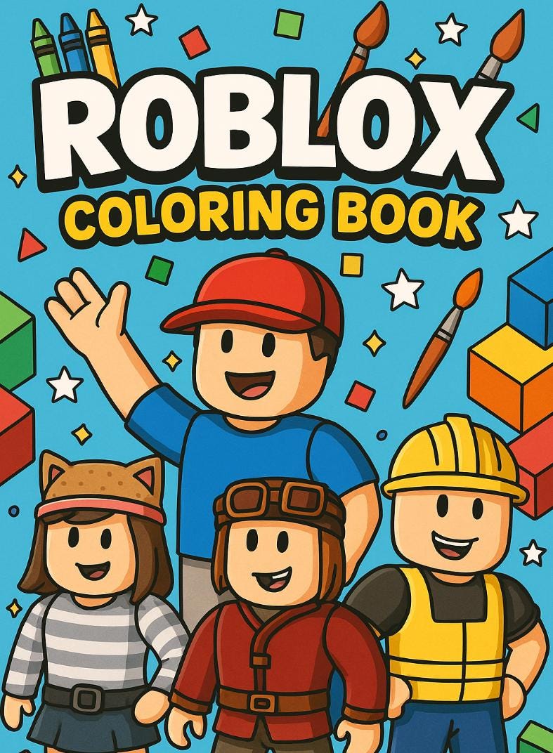 Roblox Coloring Book | Fun Printable Pages With Avatars & Obby ...