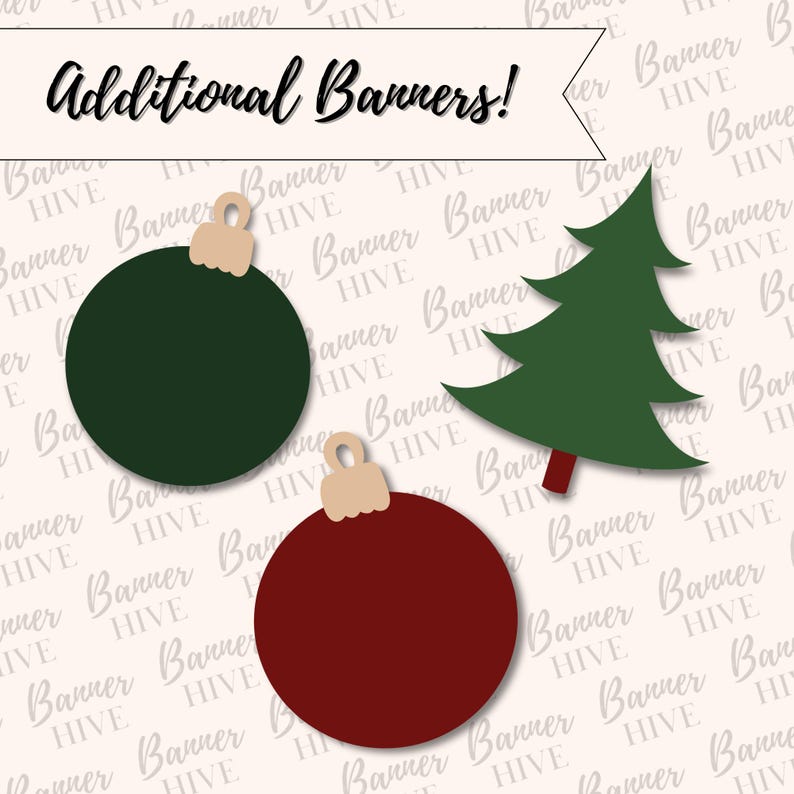 Merry Christmas Banner: Printable Garland Decoration (digital Download ...