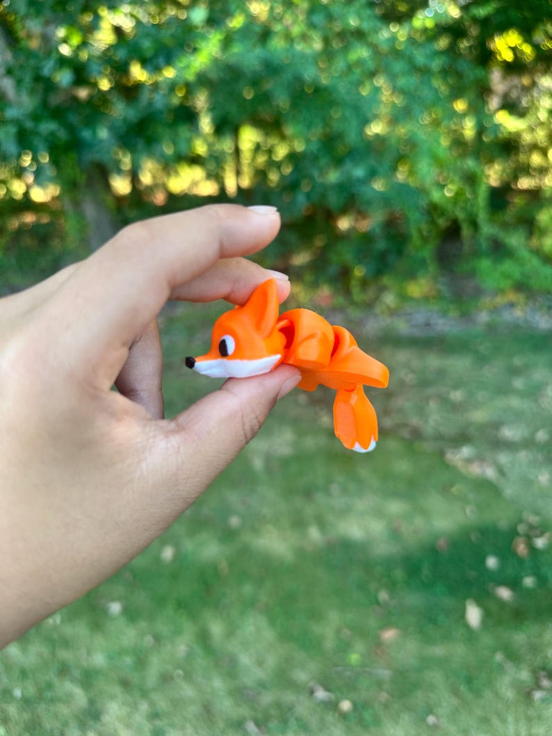 3D Printed Adorable Fox – Stress Relief, Adorable Flexi Toy, Fully ...