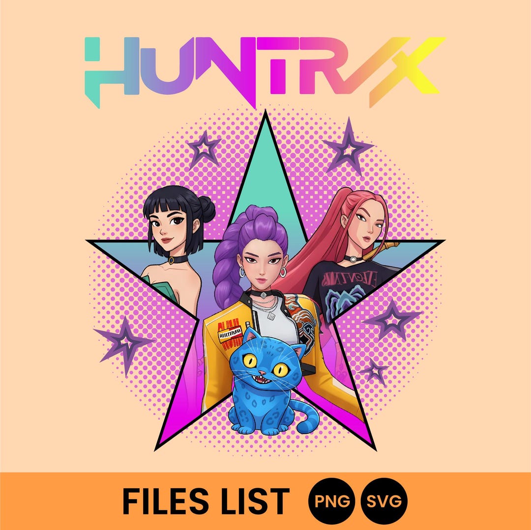 Kpop Huntrix PNG, Demon Hunter Girls Art, Anime Fan Gift (digital ...