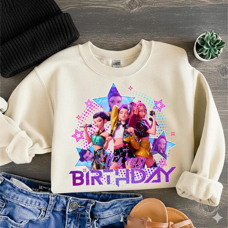 Kpop Demon Hunters Birthday Clipart | Custom Anime Chibi (PNG SVG) - Etsy