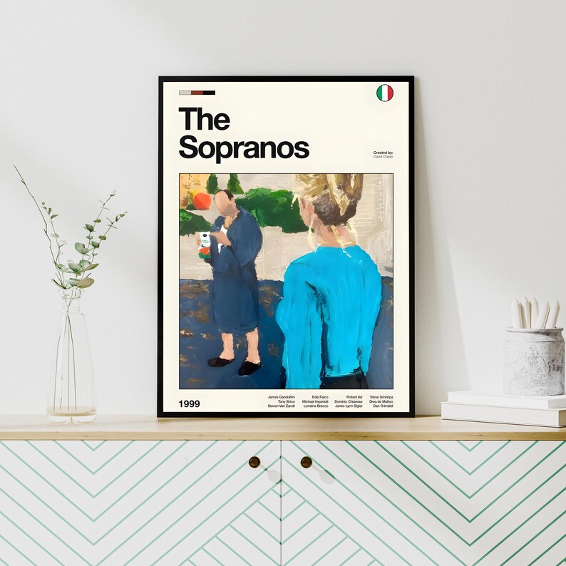 The Sopranos Poster | TV Show Wall Art, Modern Home Deco, Tony Soprano ...