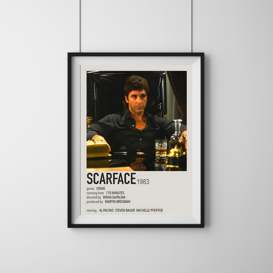 Scarface Tony Montana Poster, Scarface Canvas Wall Art, Al Pacino ...