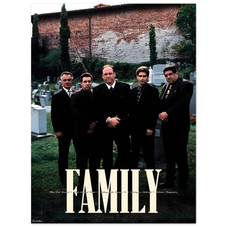 The Sopranos Poster | Family - TV Show Wall Art, Modern Home Deco, Tony ...