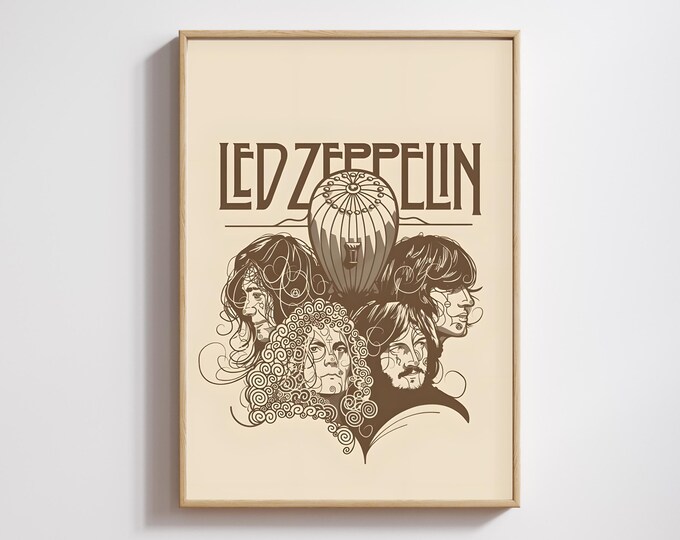Led Zeppelin 1970 Tour Los Angeles Forum 12" X 18" Promo Concert ...