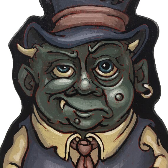 Lowbrow monster original painting sculpture | Etsy