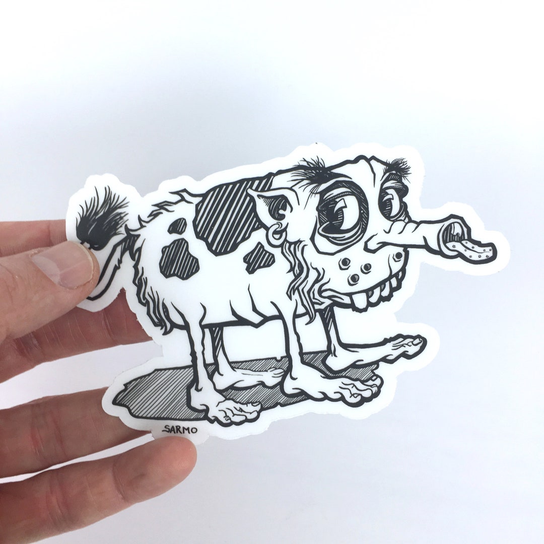 Original Art Creature Vinyl Sticker - Etsy