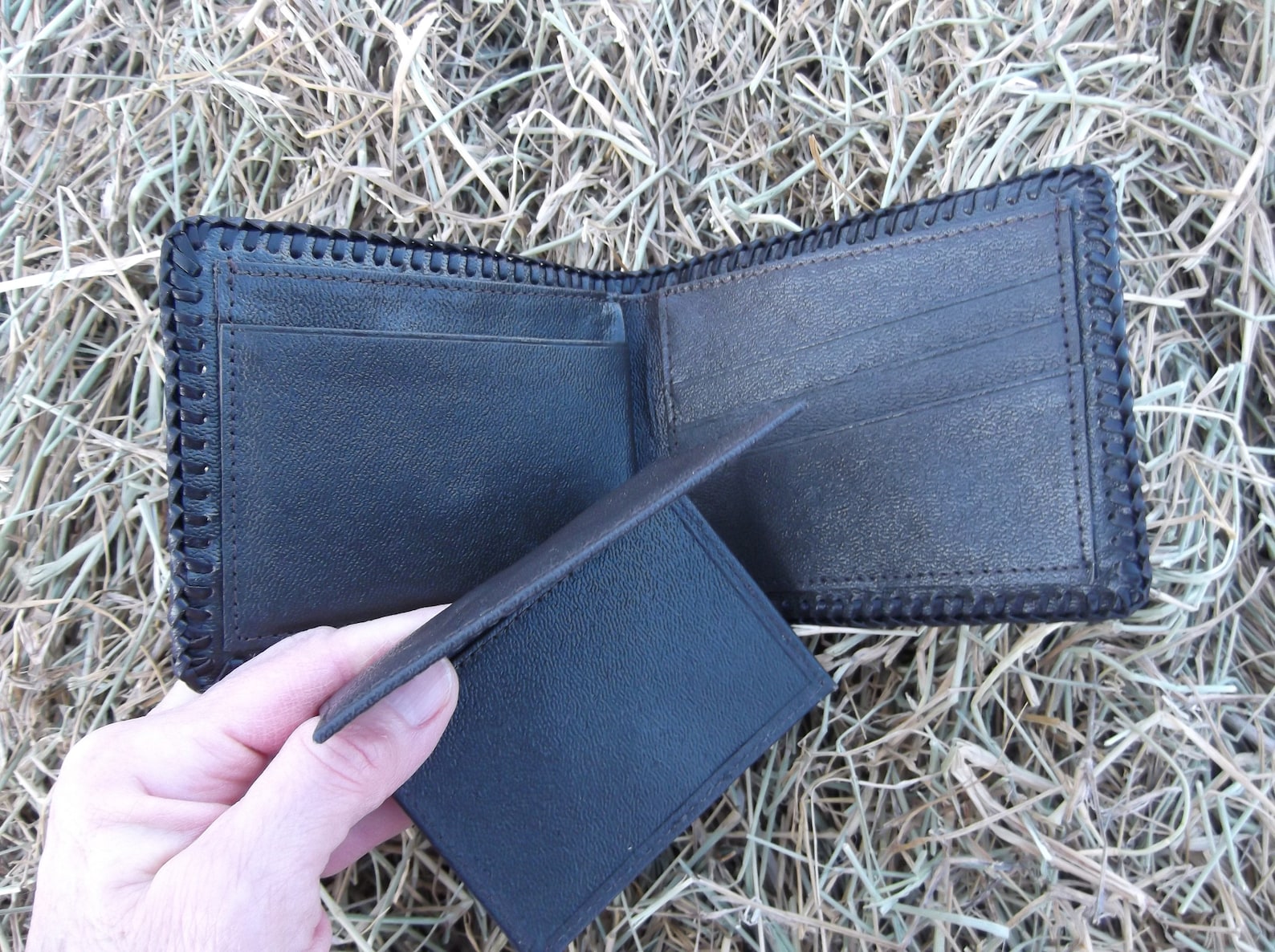 Handmade Leather Wallet With Bull Elk Scene - Etsy