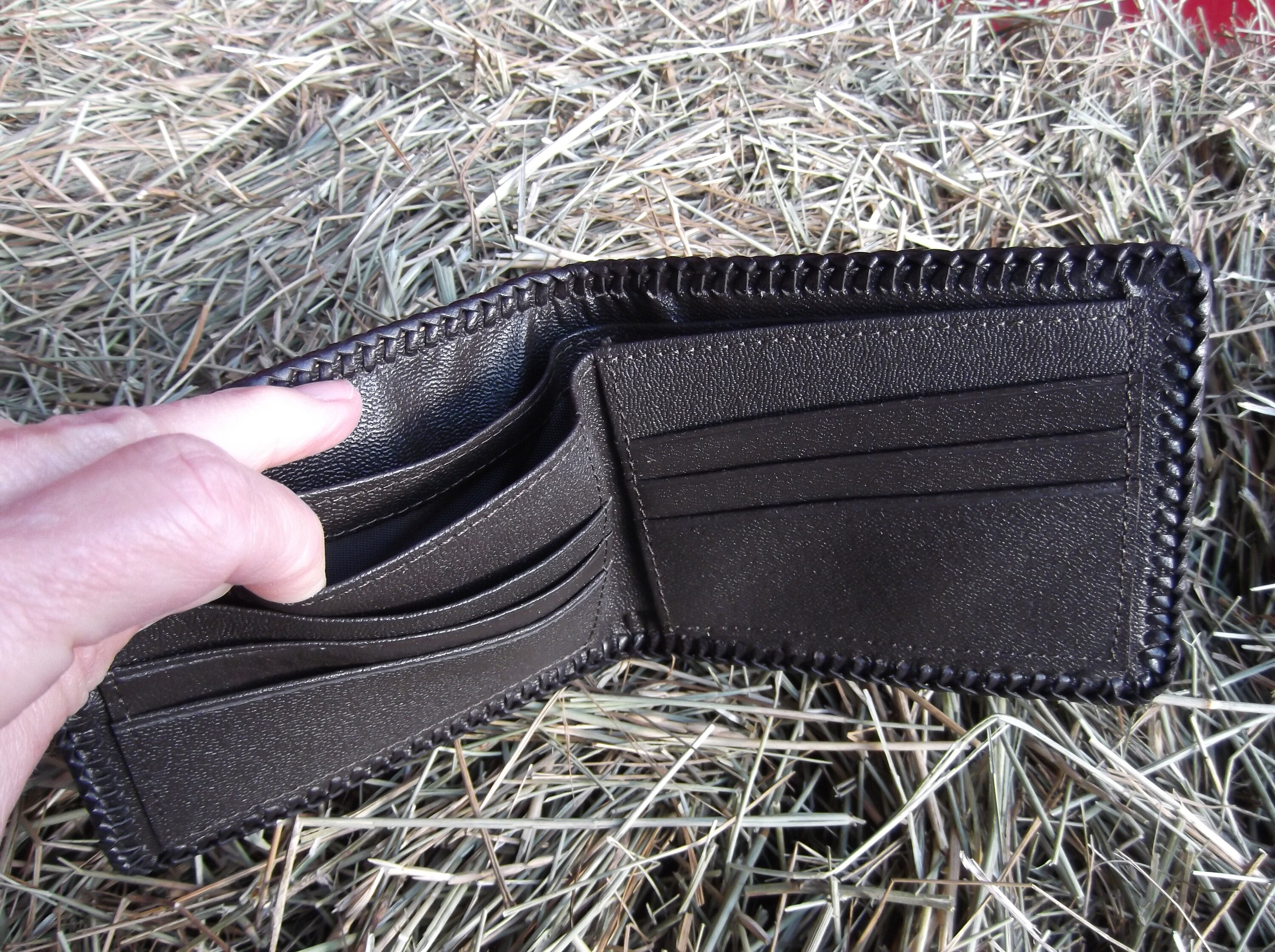 Handmade Leather Wallet With Bull Elk Scene - Etsy