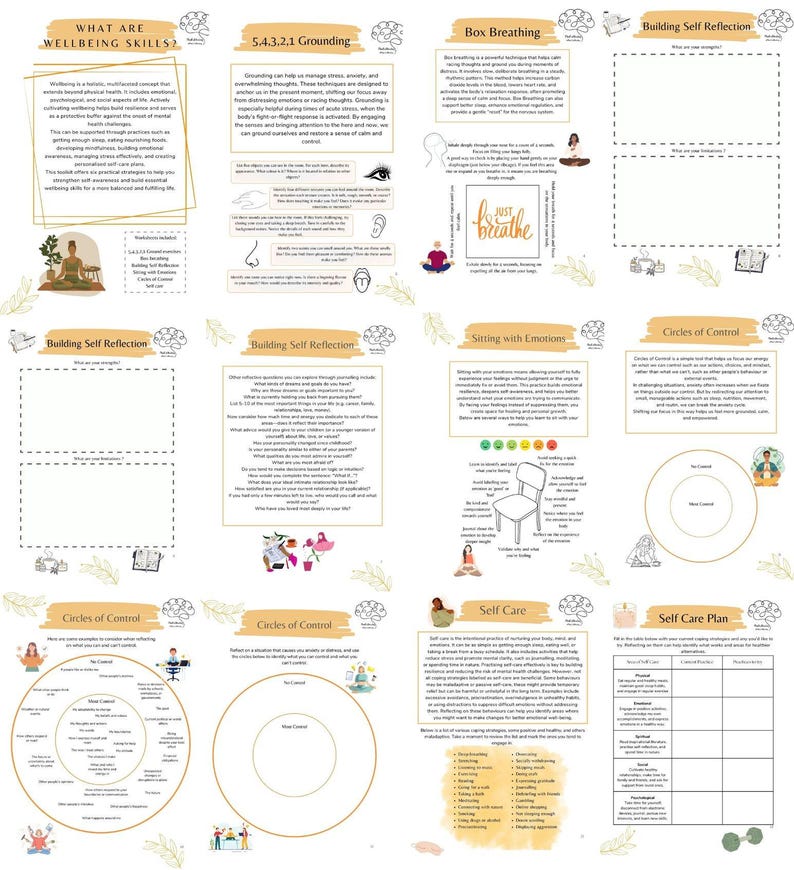 Mental Health Worksheets Printable | Therapy Toolkit for Wellbeing ...