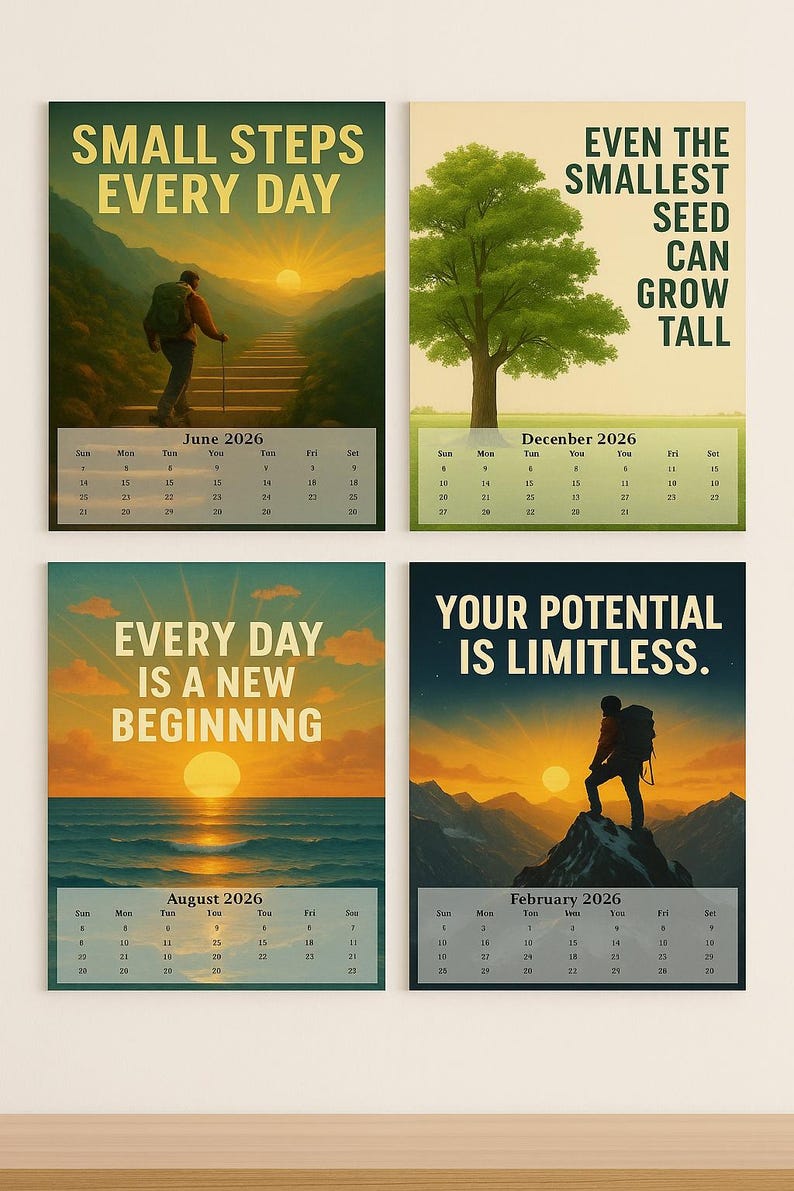 2026 Motivational Wall Calendar | Inspirational Quotes | Positive Daily ...