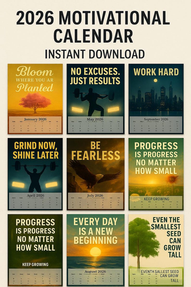 2026 Motivational Wall Calendar | Inspirational Quotes | Positive Daily ...