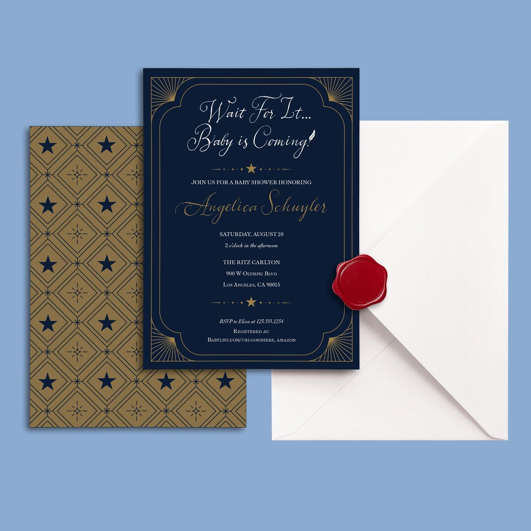 Hamilton Inspired Baby Shower Invitation - Etsy