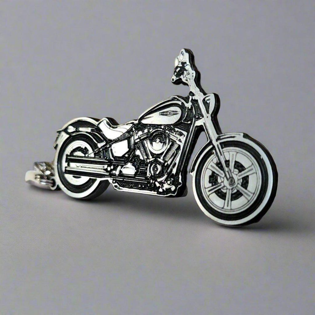 Harley Soft Tail Key Ring Chain Personalized - Etsy