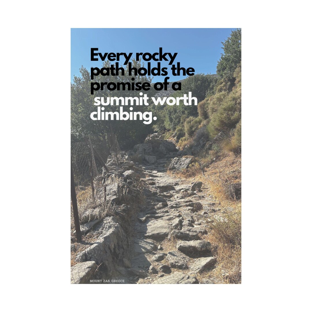 Vertical Poster - Motivational Quote Set on a Backdrop of Mount Zas in ...