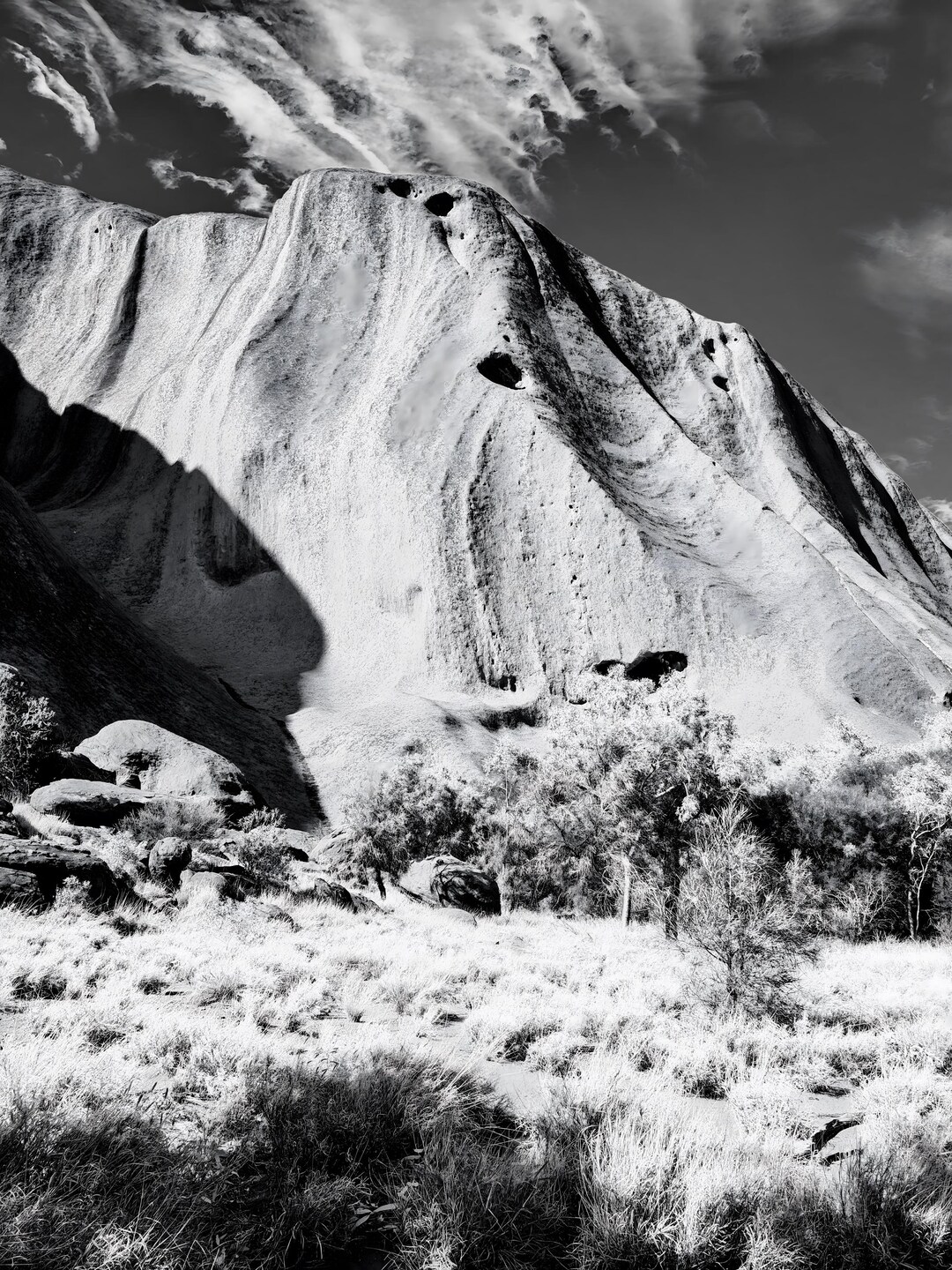 Black and White Ayers Rock Uluru Desert Canvas Print - Etsy