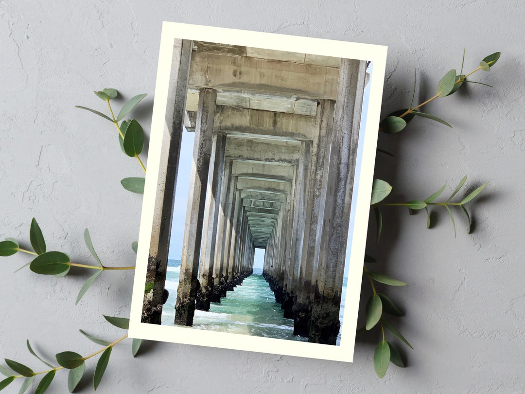 La Jolla Shores, Scripps Pier Greeting Cards Set of 4, Beach Photo ...