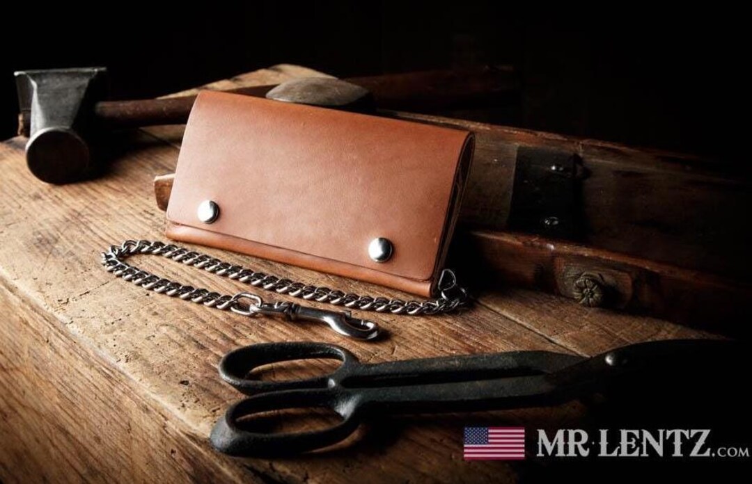 Leather Trucker Wallet, Mens Trucker Wallet, Long Wallet, Bill Wallet ...