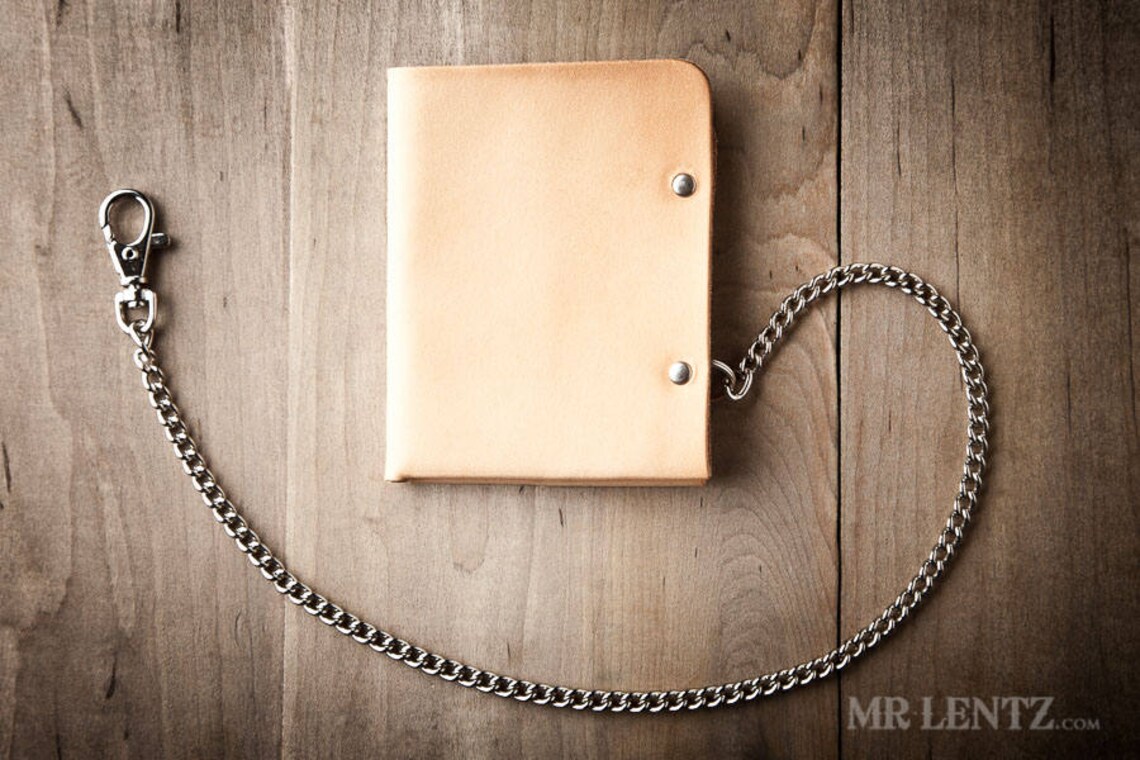 Men's Leather Chain wallet Men's Chain Wallet Thin | Etsy