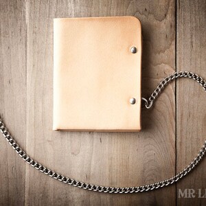 Men's Leather Chain Wallet, Men's Chain Wallet, Thin Leather Chain ...