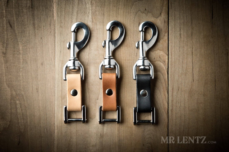 Leather Keychain custom keychain key fob mini key clip | Etsy