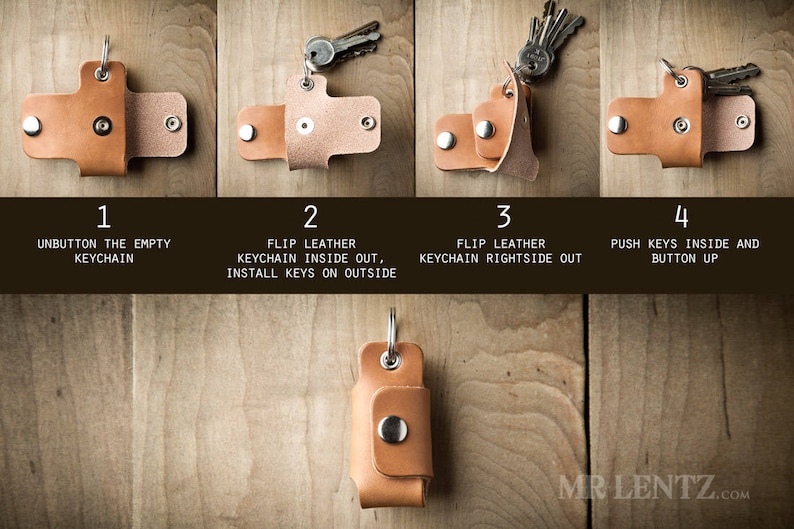 Leather Key Pocket Leather Key Holder Key Holder Keychain - Etsy Italia