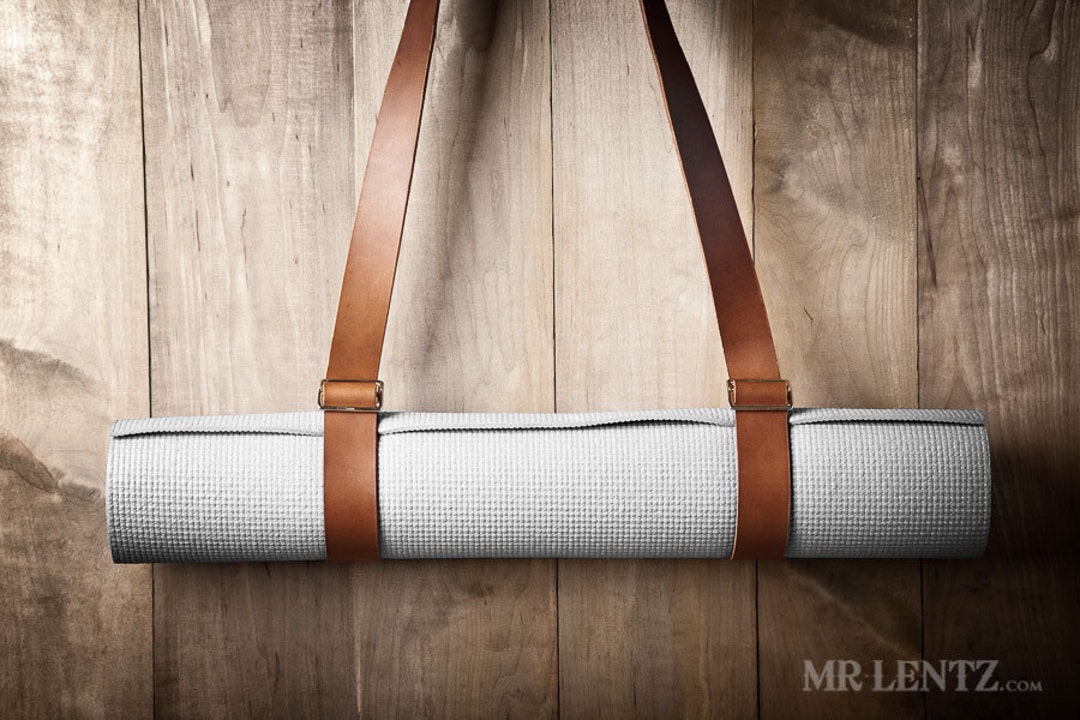 Leather Yoga Strap, Yoga Mat Strap, Yoga Pad Strap 070 - Etsy