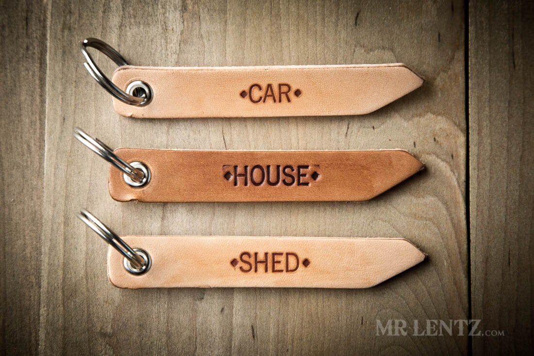 Leather Keychain Tag Key Tag Personalized Key Tag 097 | Etsy