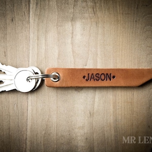 Leather Keychain Tag, Key Tag, Personalized Key Tag 097 - Etsy