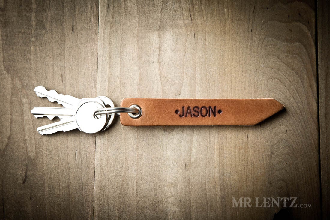 Leather Keychain Tag Key Tag Personalized Key Tag 097 | Etsy