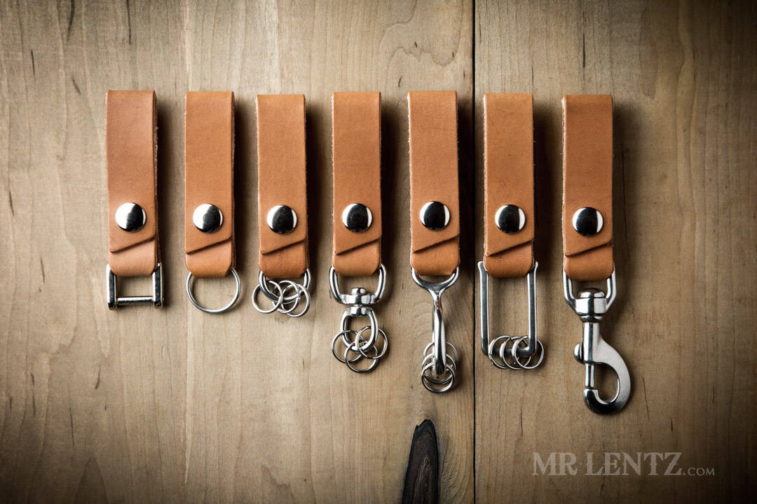 Personalized Keychain, Custom Keychain, Belt Loop Keychain, Leather Key ...