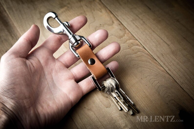 Leather Keychain custom keychain key fob mini key clip | Etsy