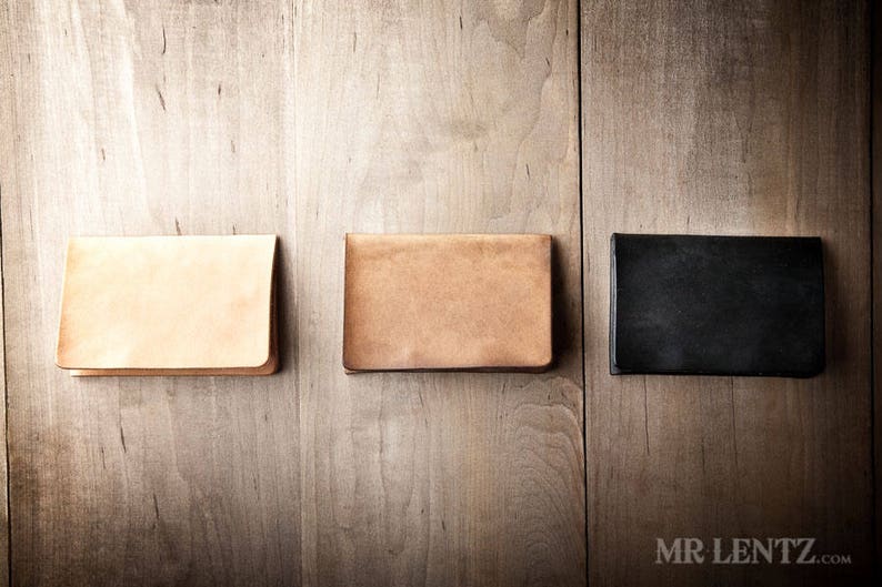 Leather Card Wallet simple card wallet men's wallet | Etsy