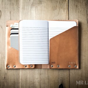 Leather Notebook Cover and Pen, Leather Travel Notes, Pocket Leather ...