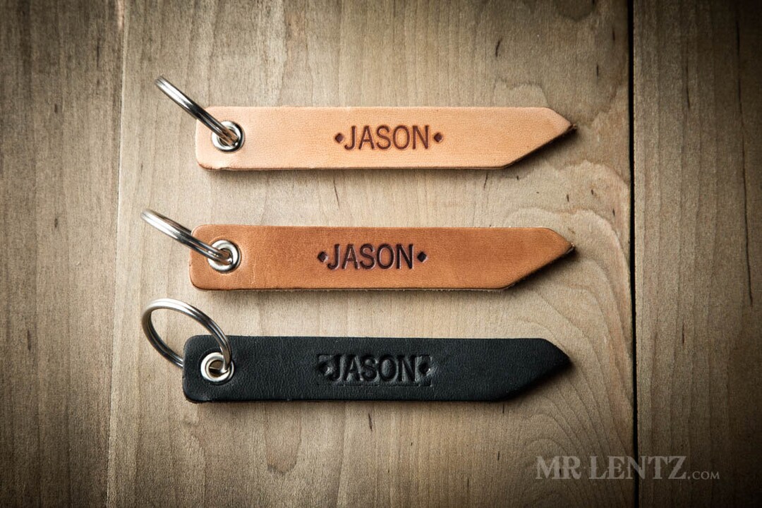 Leather Keychain Tag, Key Tag, Personalized Key Tag 097 - Etsy