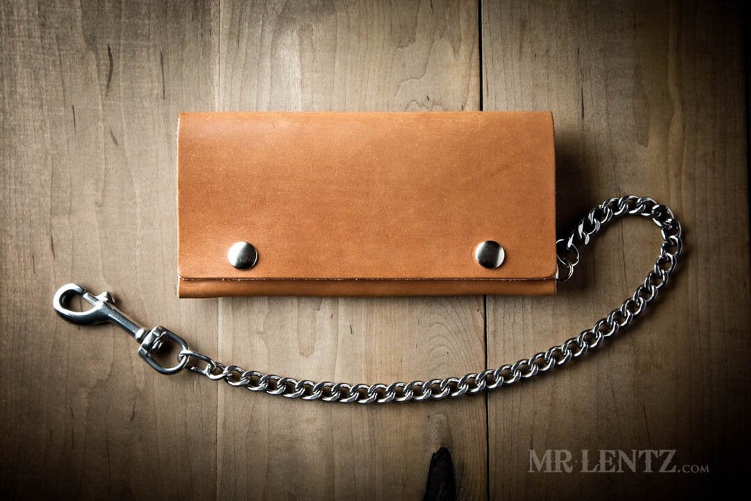 Leather Trucker Wallet, Mens Trucker Wallet, Long Wallet, Bill Wallet ...