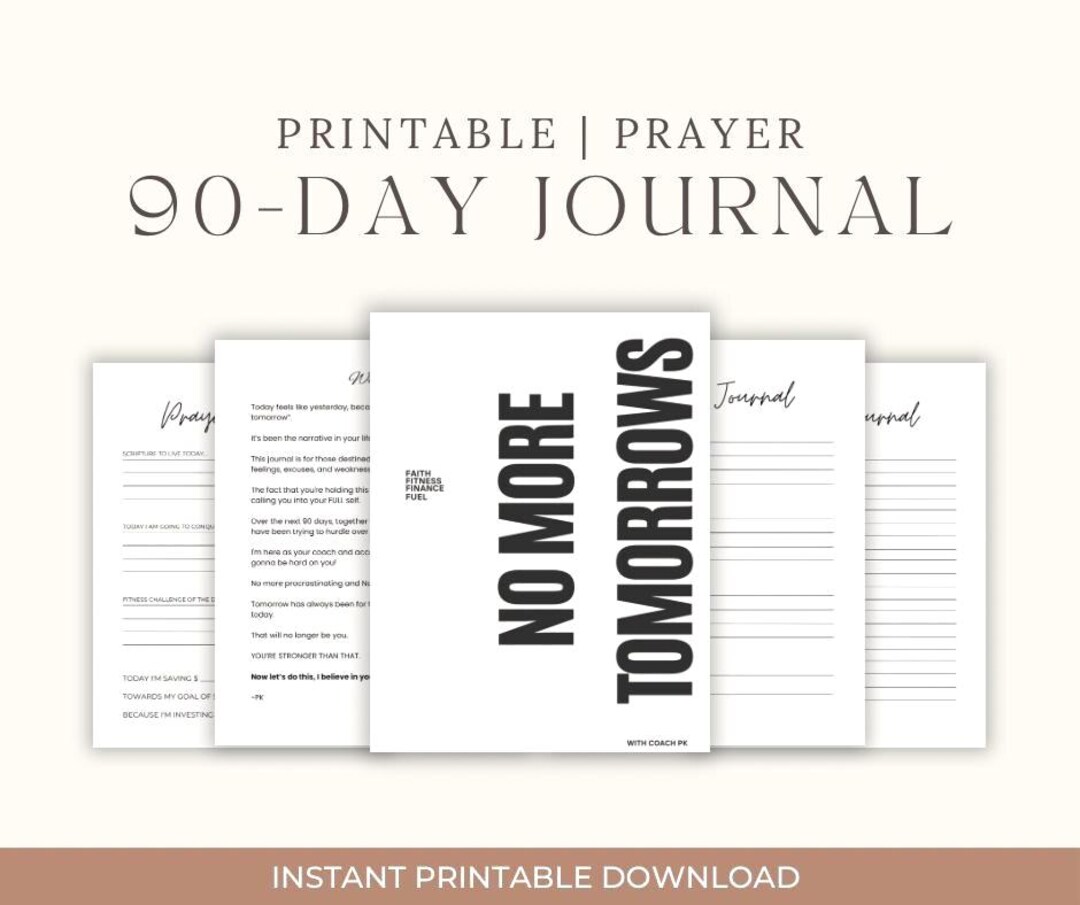 No More Tomorrows 90 Day Journal - Etsy