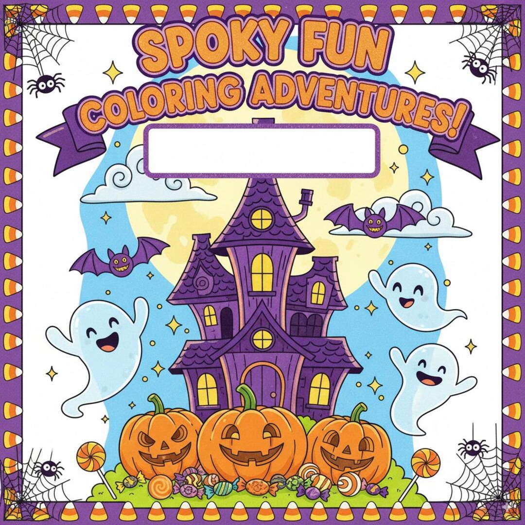 Kids Halloween Coloring Book Printable | 25 Pages | Cute Ghosts ...