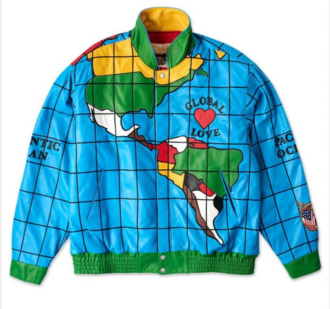 Global Love World Peace Map Jacket - Etsy
