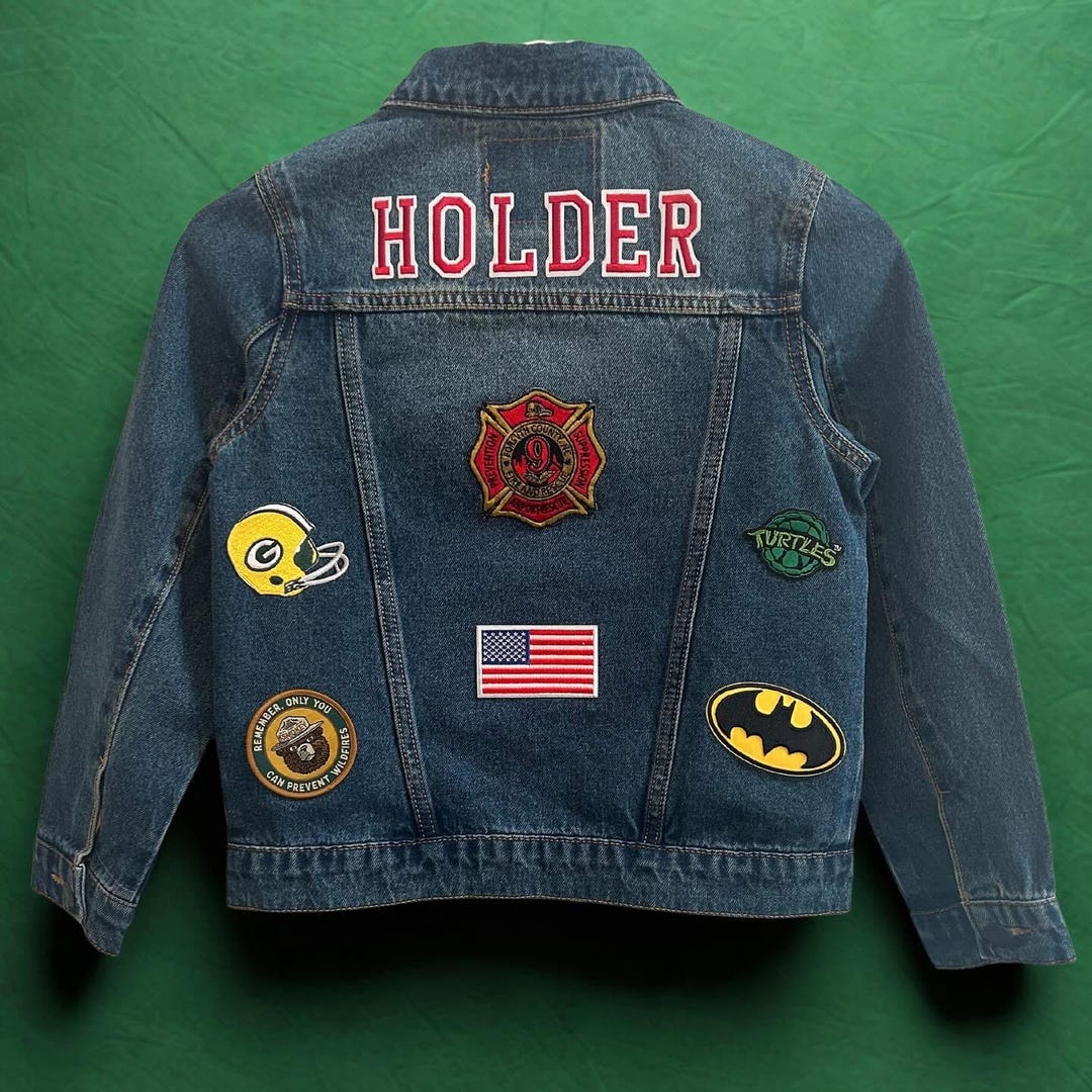 Custom Boys Denim Jacket - Hand Sewn Patches - Etsy