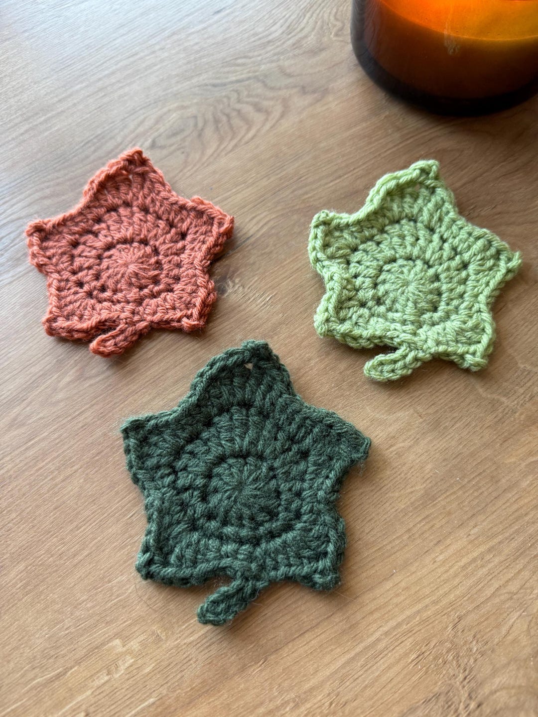 Crochet Maple Leaf Coaster - Etsy