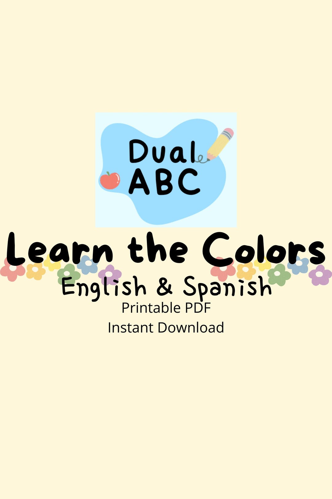 LEARN THE COLORS| English and Spanish - Etsy