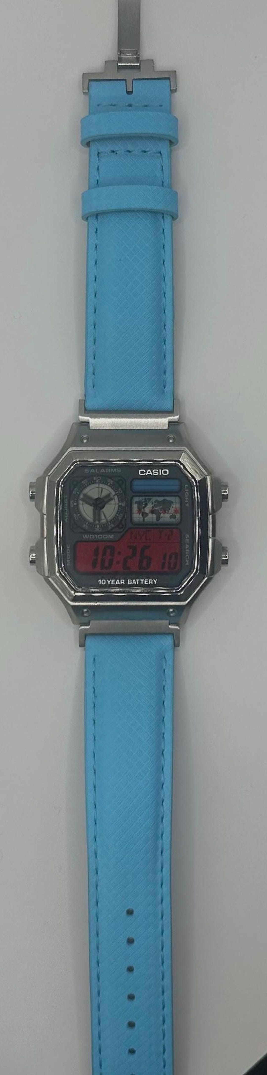 Casio AE1200WH - Chicago Flag Mod - Etsy