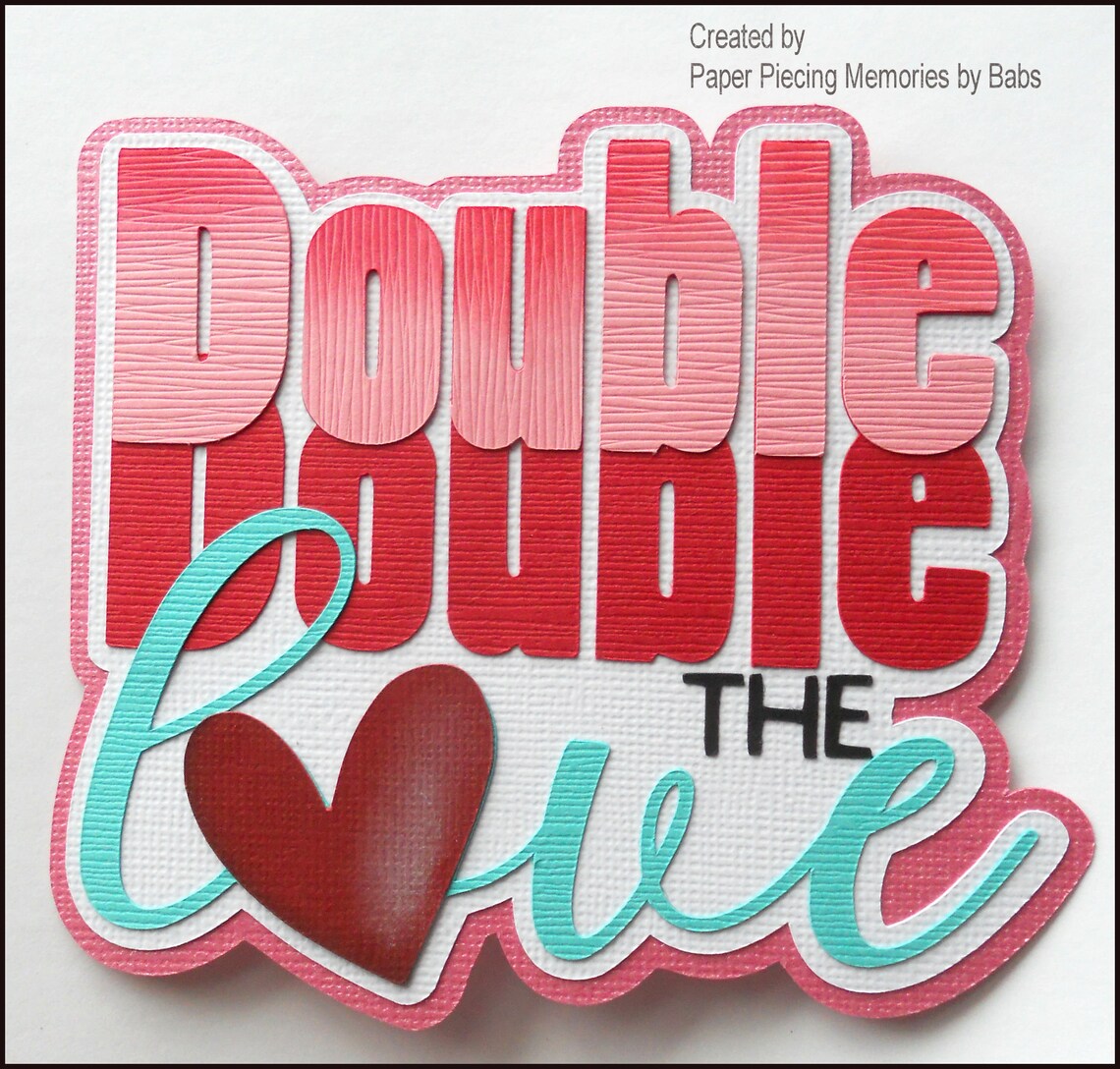 Double the Love Title Premade Paper Piecing by Babs - Etsy