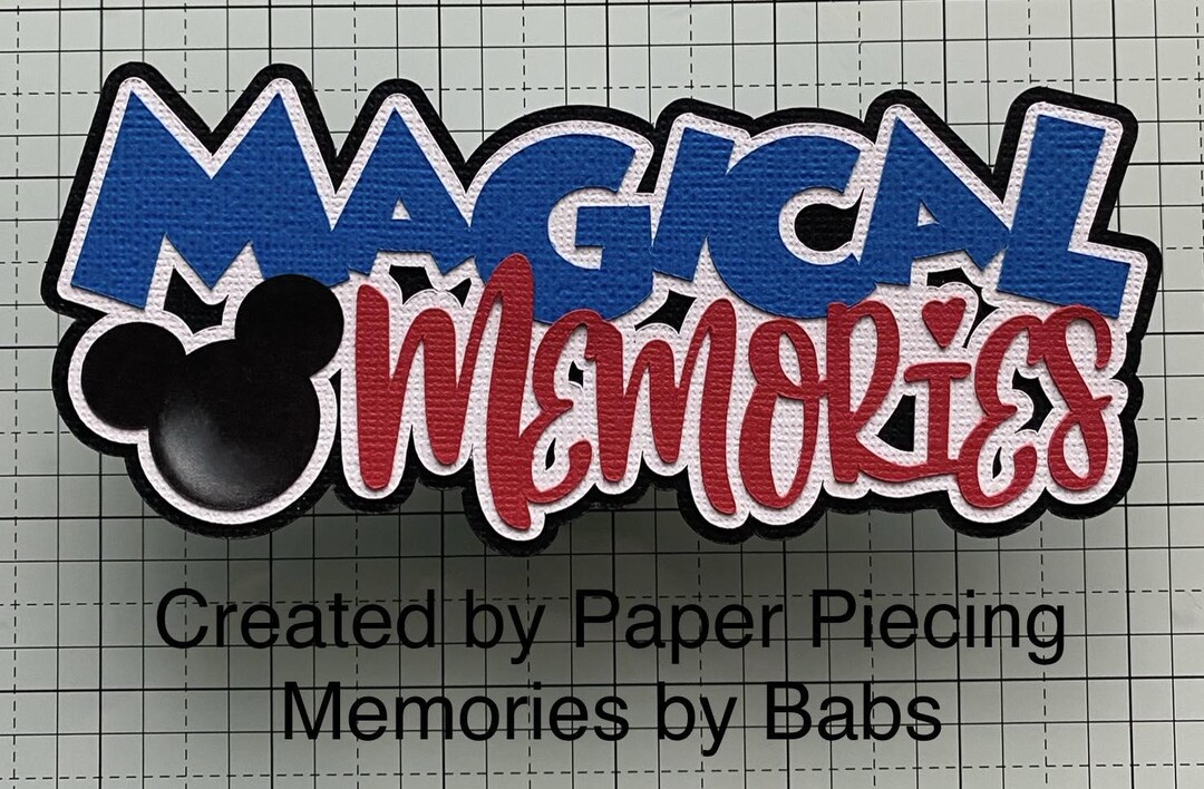Magical Memories Title Premade Paper Piecing by Babs - Etsy